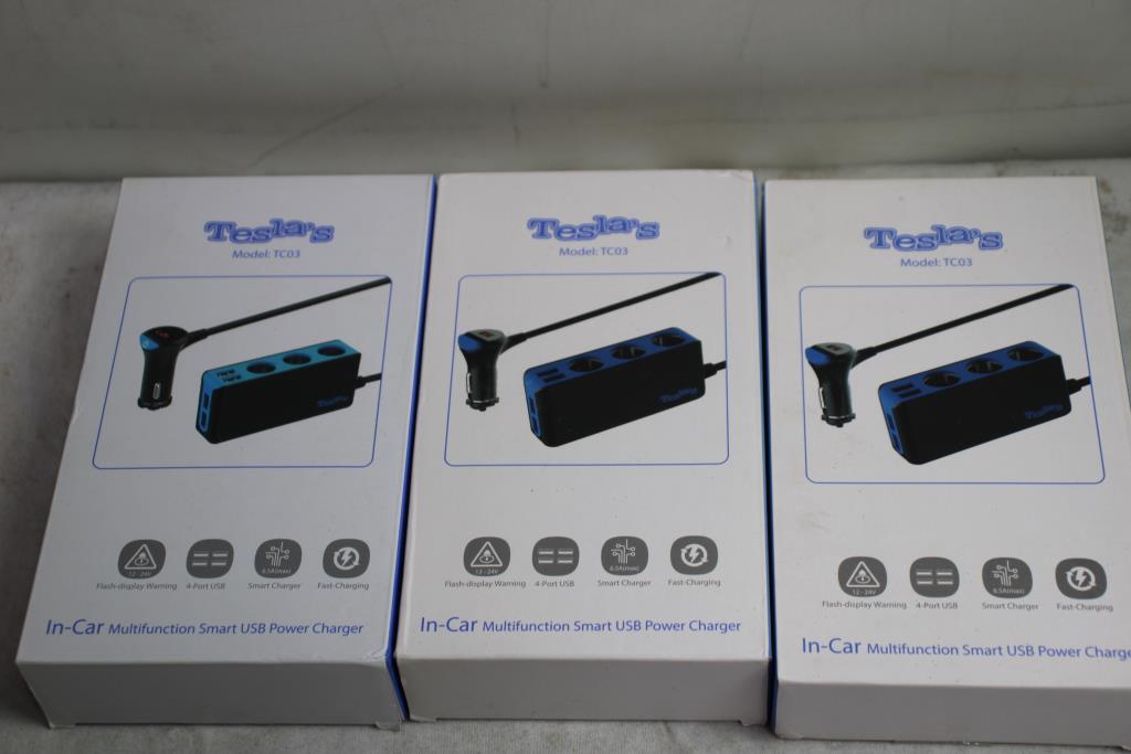 Tesla's In-Car Multifunction Smart USB Power Charger - 11 Pieces ...
