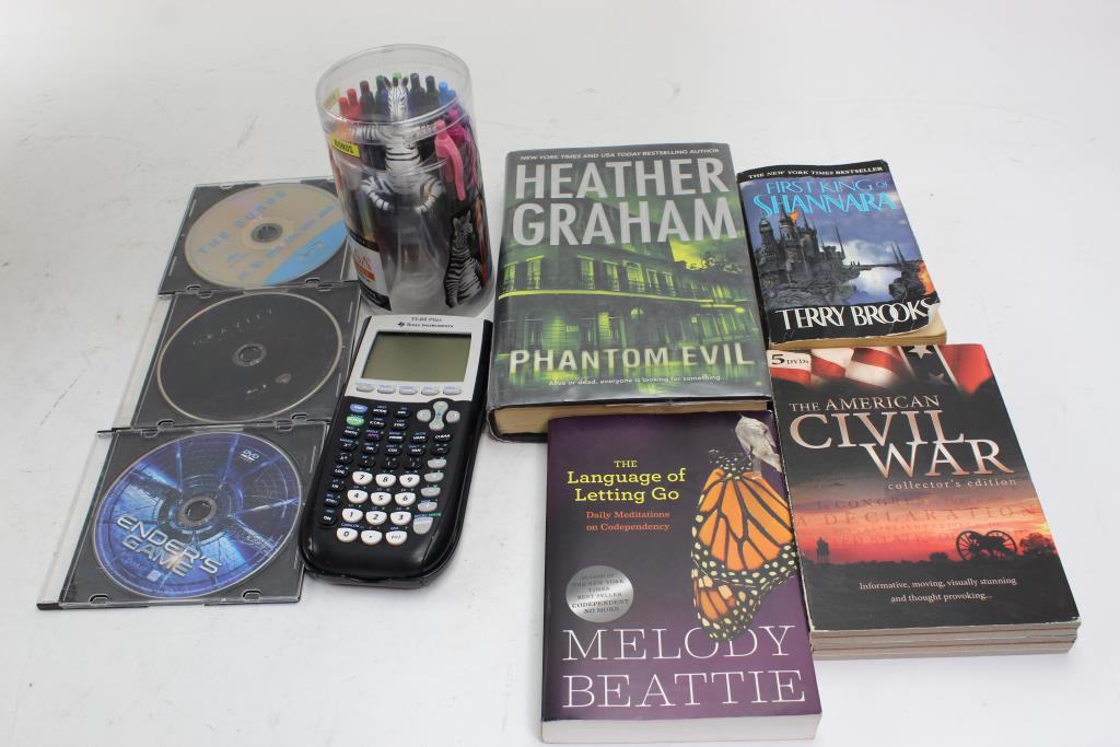 Texas Instrument Ti-84 Plus , Dvds, Books, Pens: 5+ Items | Property Room