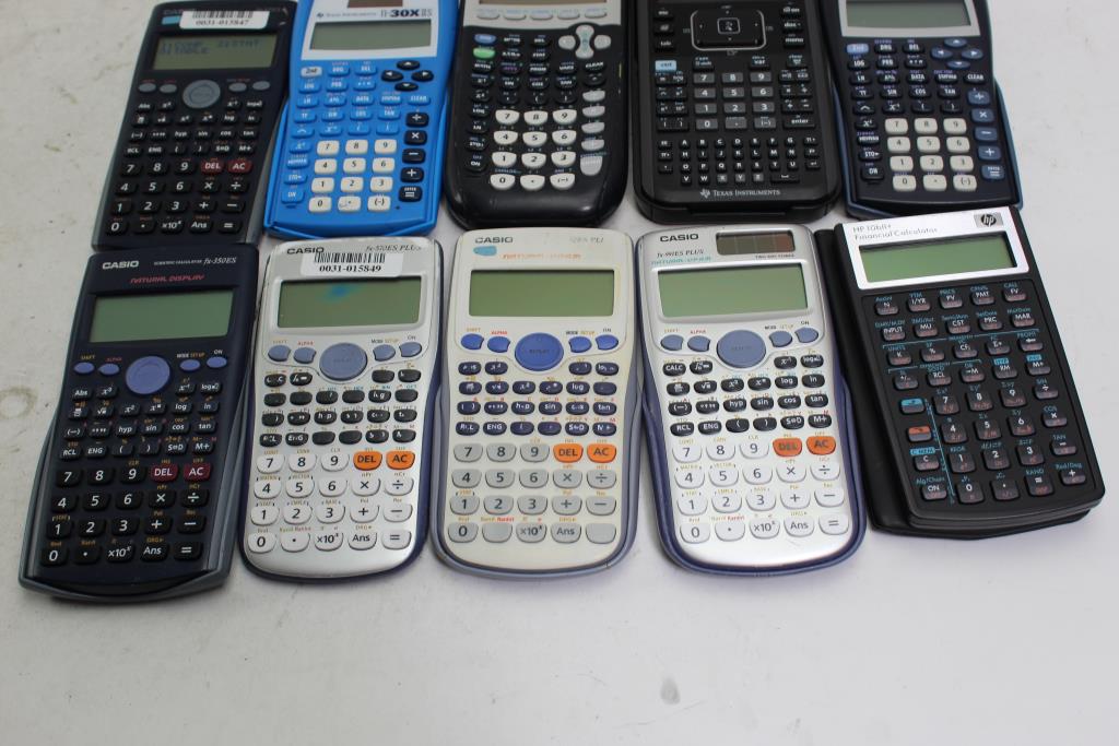Texas Instruments, Casio And More Calculators, 10 Pieces | Property Room