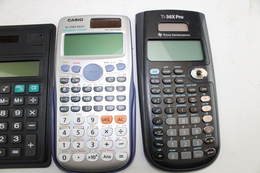 Texas Instruments, Casio, & Other Calculators; 3 Pieces | Property Room