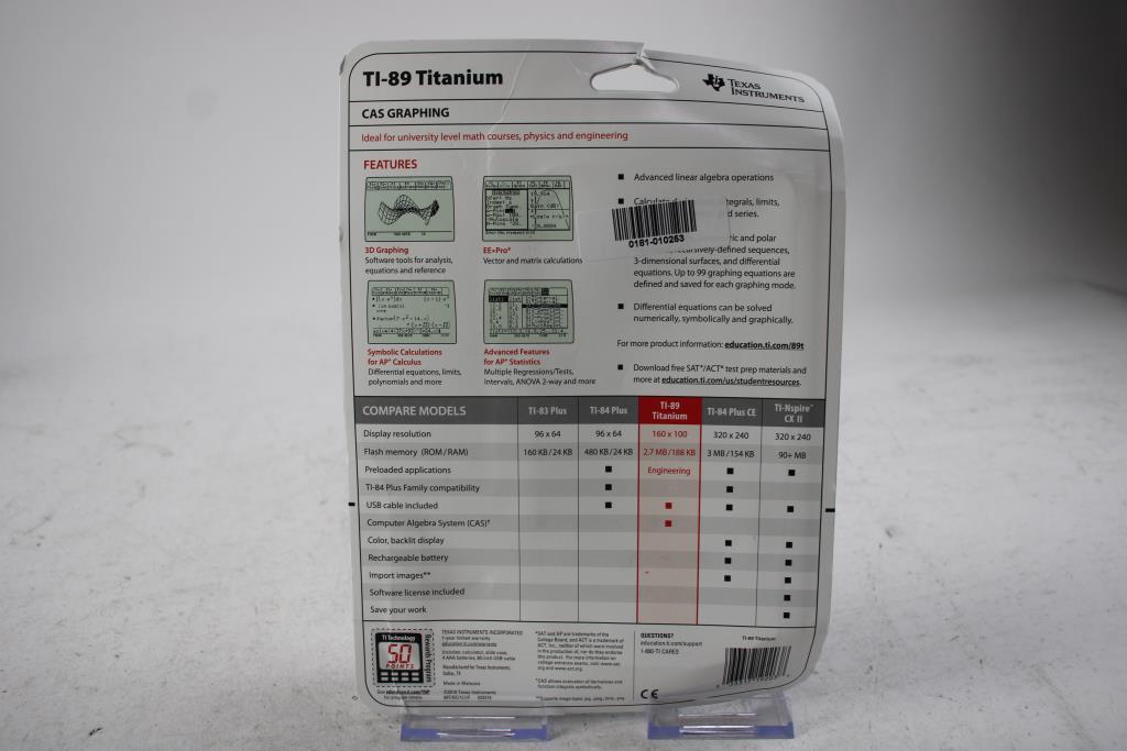 Texas Instruments TI-89 Titanium Calculator | Property Room