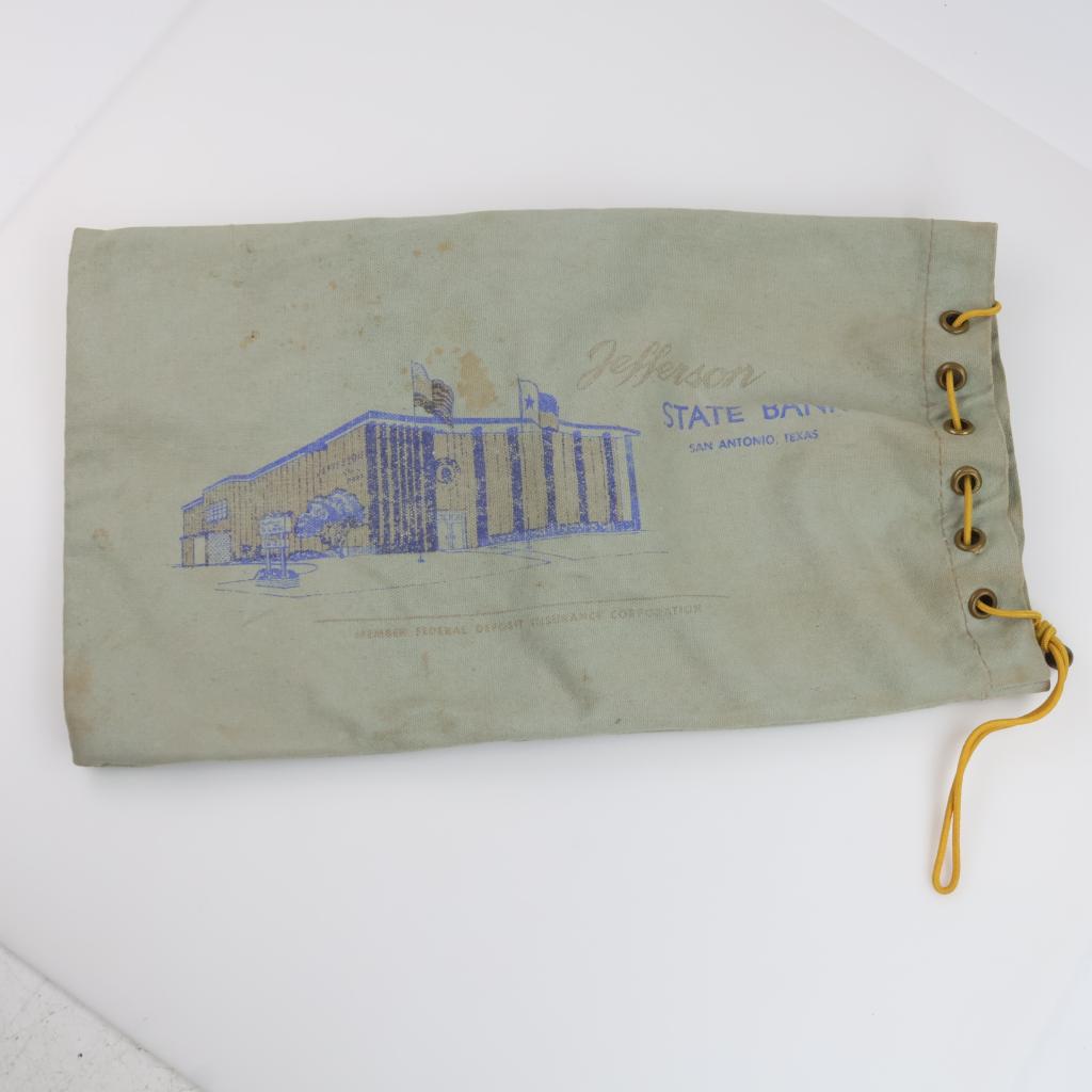 Texas Jefferson State Cloth Bank Bag | Property Room