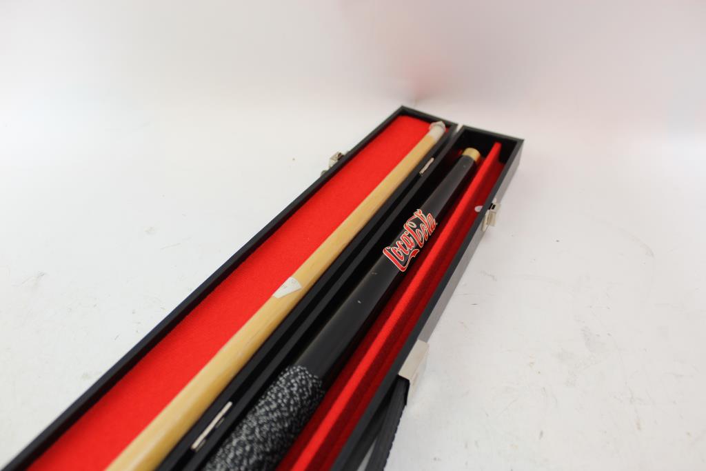 The Coca Cola Company Brand Pool Cue Stick And Case | Property Room