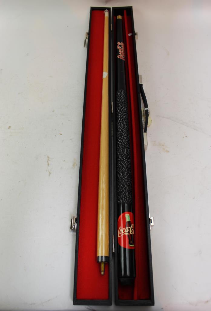 The Coca Cola Company Brand Pool Cue Stick And Case | Property Room