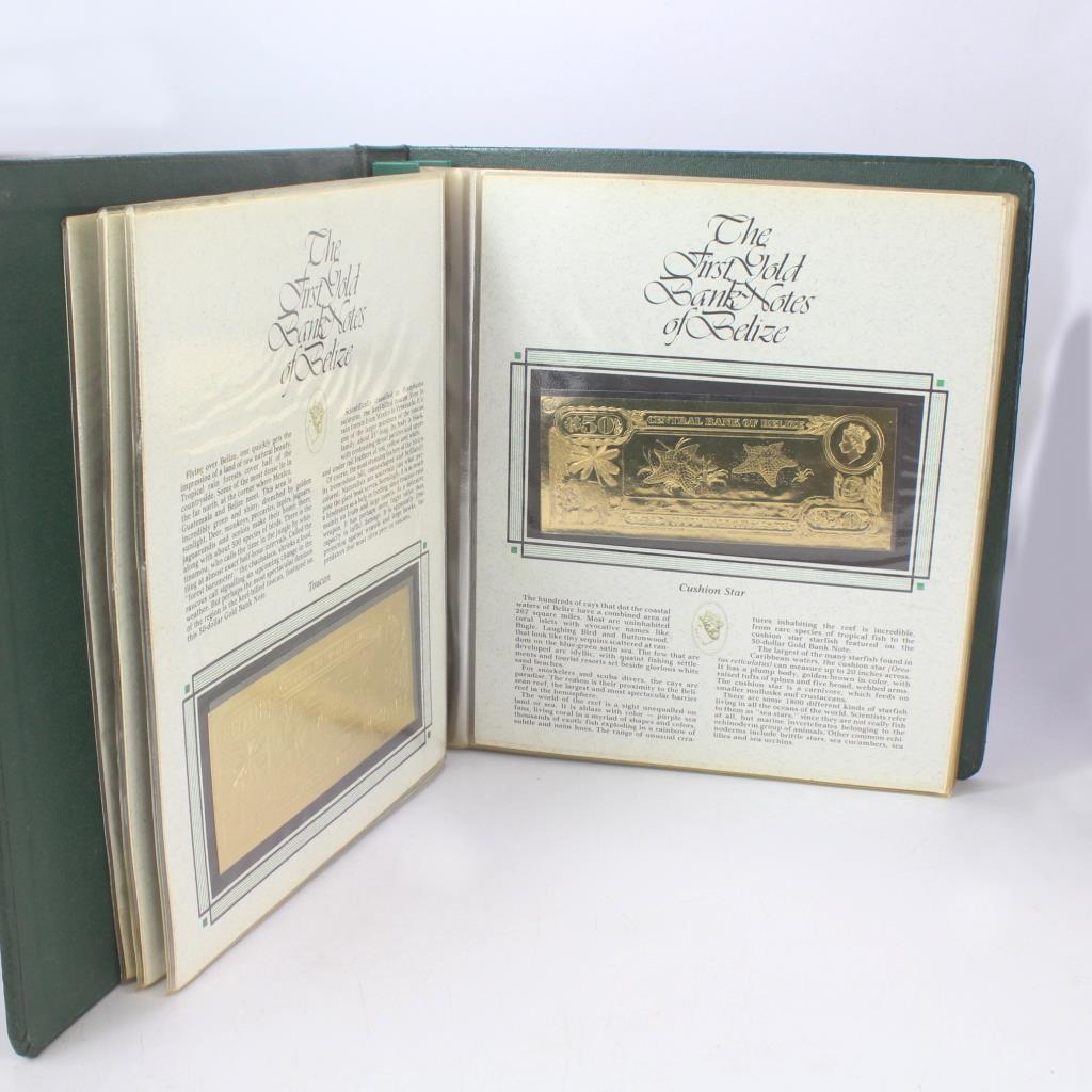 The First Gold Bank Notes Of Belize-36 Gold Foil Bank Notes | Property Room