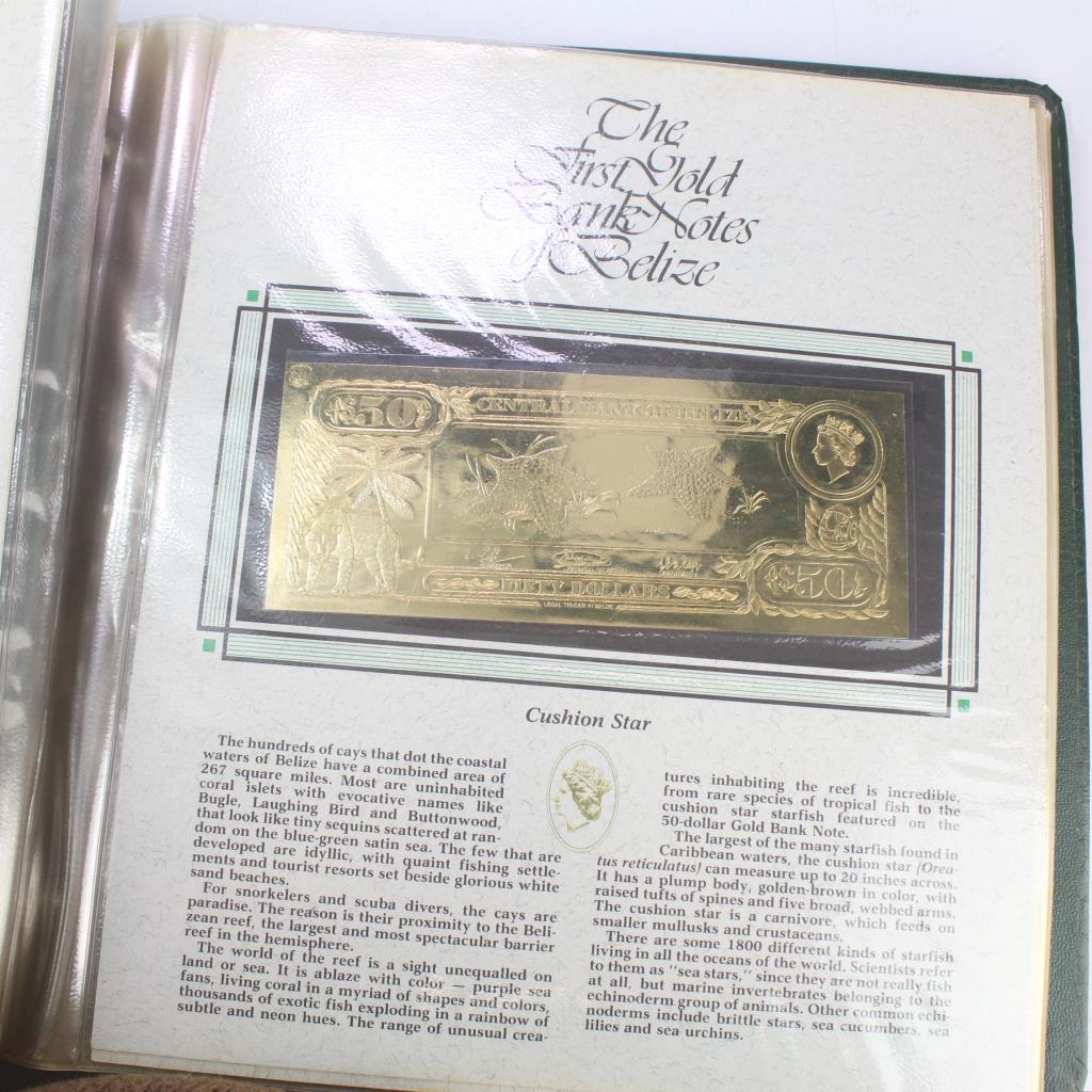 The First Gold Bank Notes Of Belize-36 Gold Foil Bank Notes | Property Room