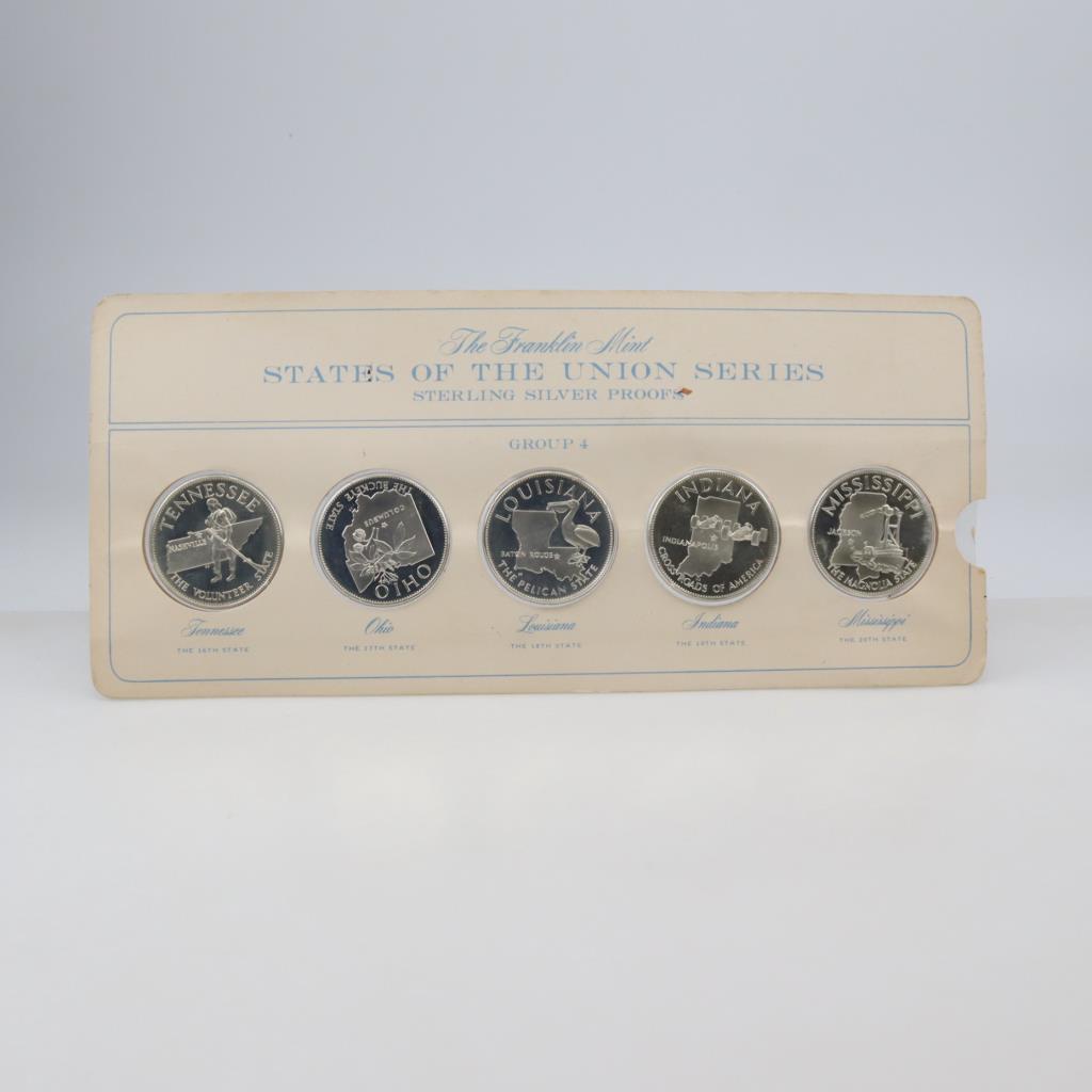 The Franklin Mont States Of The Union Series Sterling Silver Proof ...