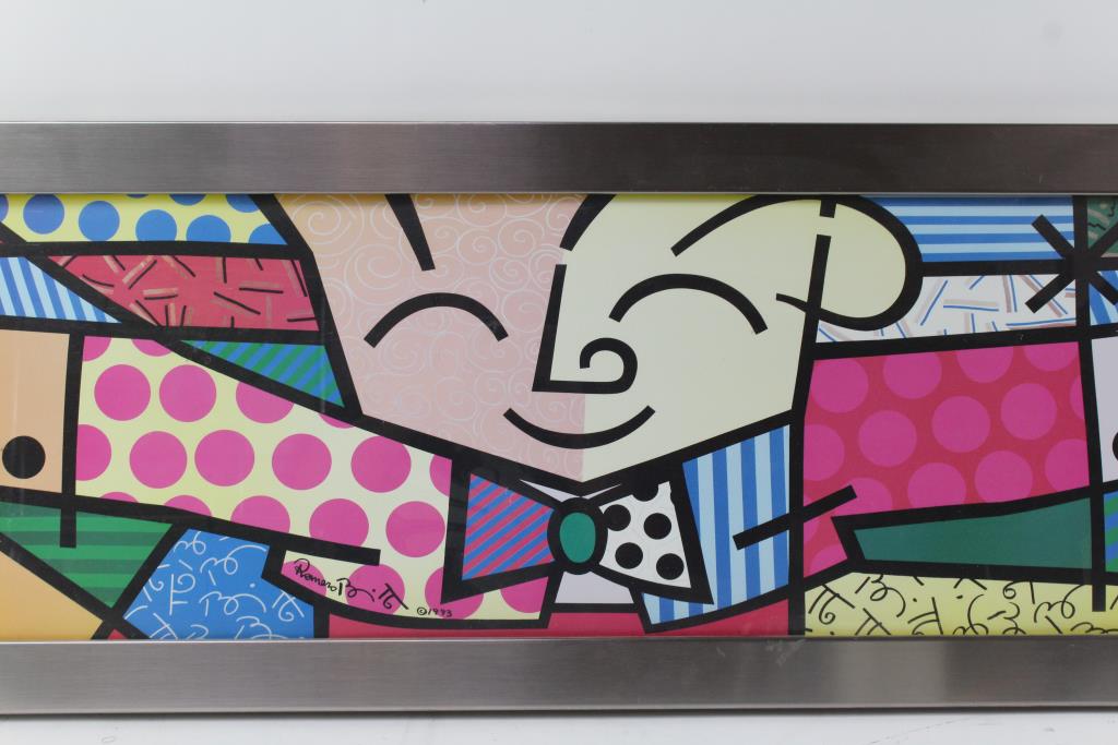 The Hug Romero Britto Art 17" X 60" | Property Room