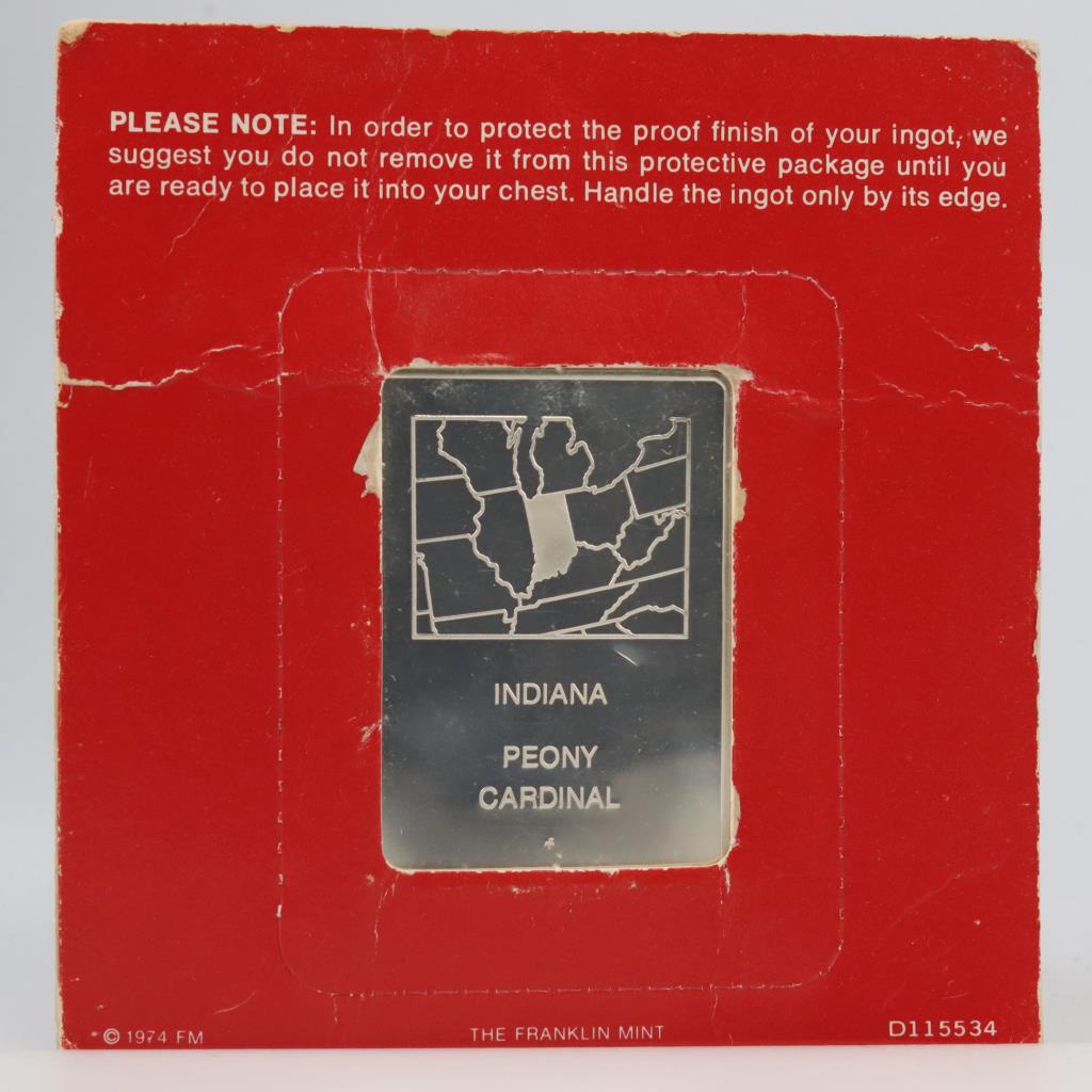 The Official State Ingot Sterling Silver Proof Indiana | Property Room