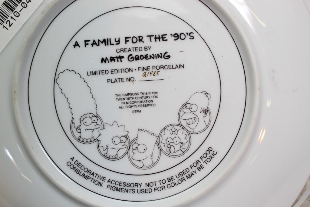 The Simpsons A Family For The 90's Glass Plate | Property Room