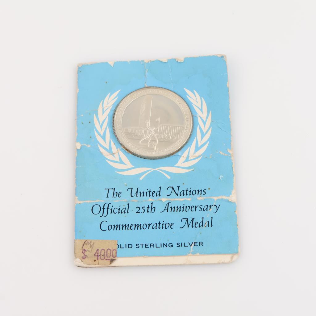The United Nations Official 25th Anniversary Sterling Silver ...