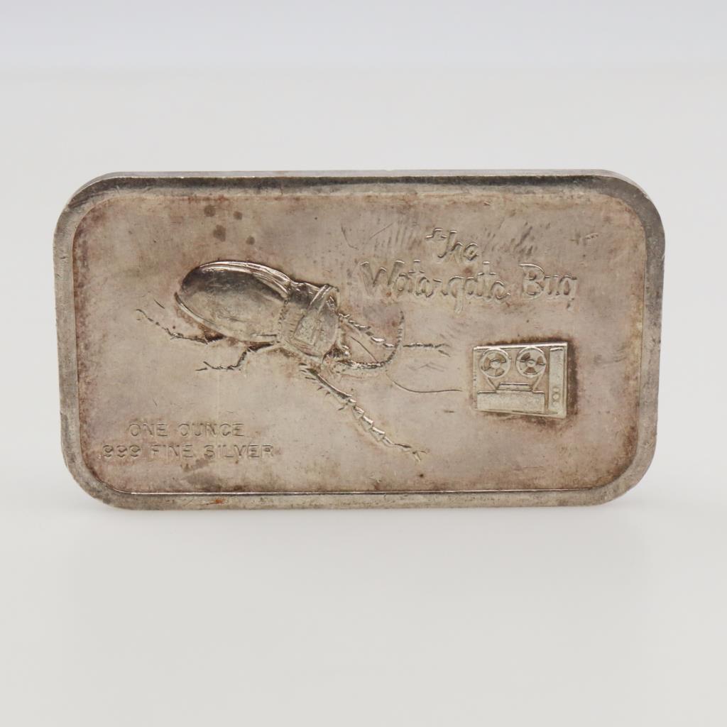 The Watergate Bug Fine Silver 1 Oz Bar | Property Room