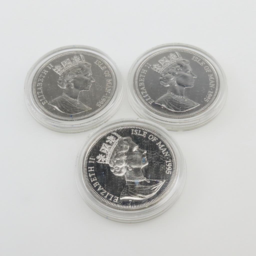Three 1995 Isle Of Man Aircraft Of WWII 1 Crown Commemorative Coins | Property Room