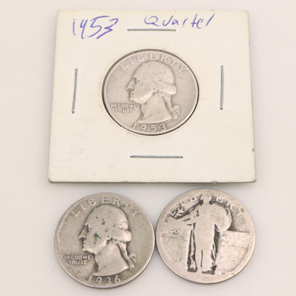 Three US Silver Quarters | Property Room
