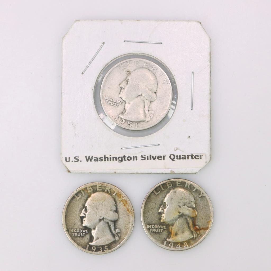 Three US Silver Quarters | Property Room