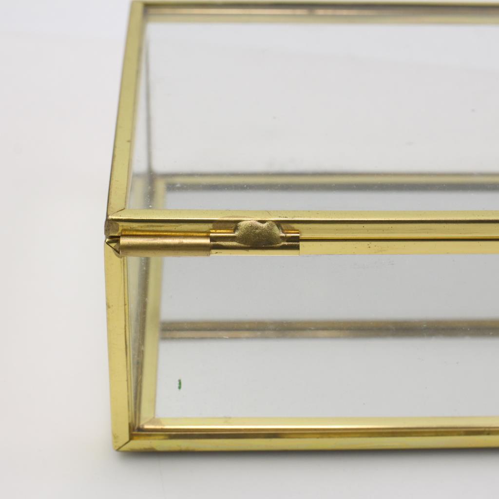 Threshold Catch-All Glass Box With Golden Frame | Property Room