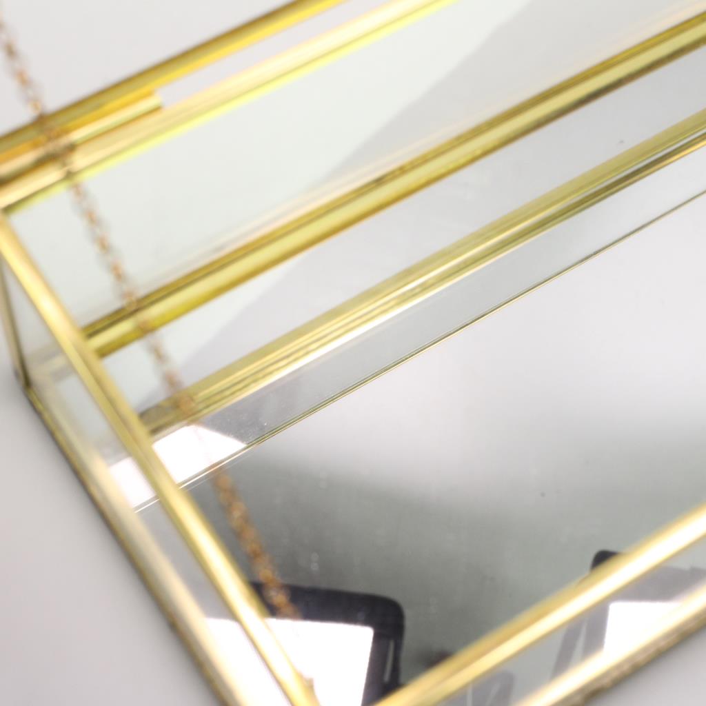 Threshold Catch-All Glass Box With Golden Frame | Property Room