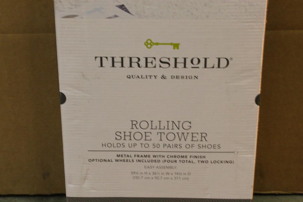 Threshold Rolling Shoe Tower | Property Room