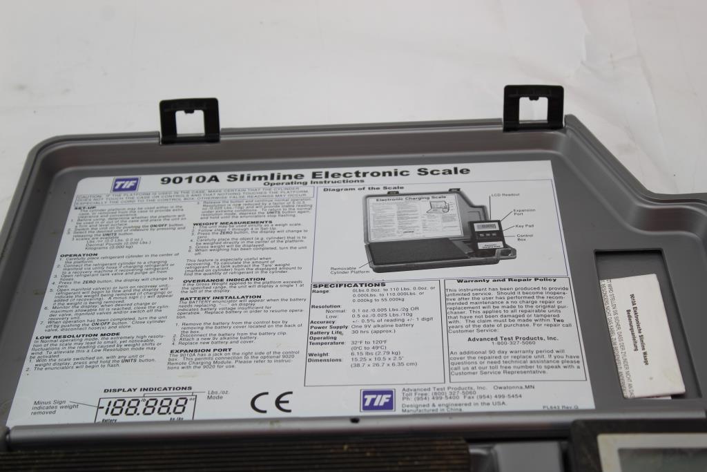 TIF Slimeline Electronic Refrigerant Scale | Property Room