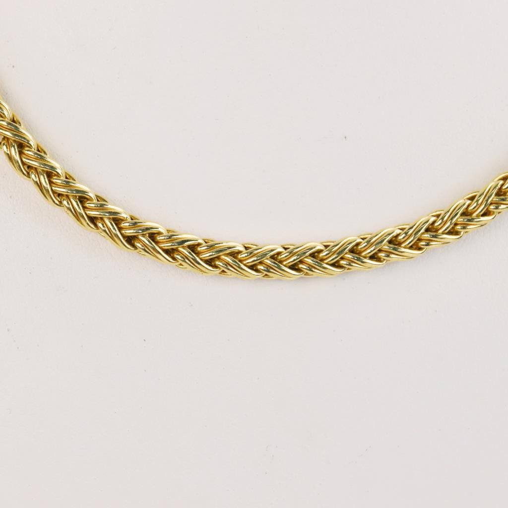 Tiffany And Co. 18kt Gold Wheat Chain Necklace-Evaluated By Our ...