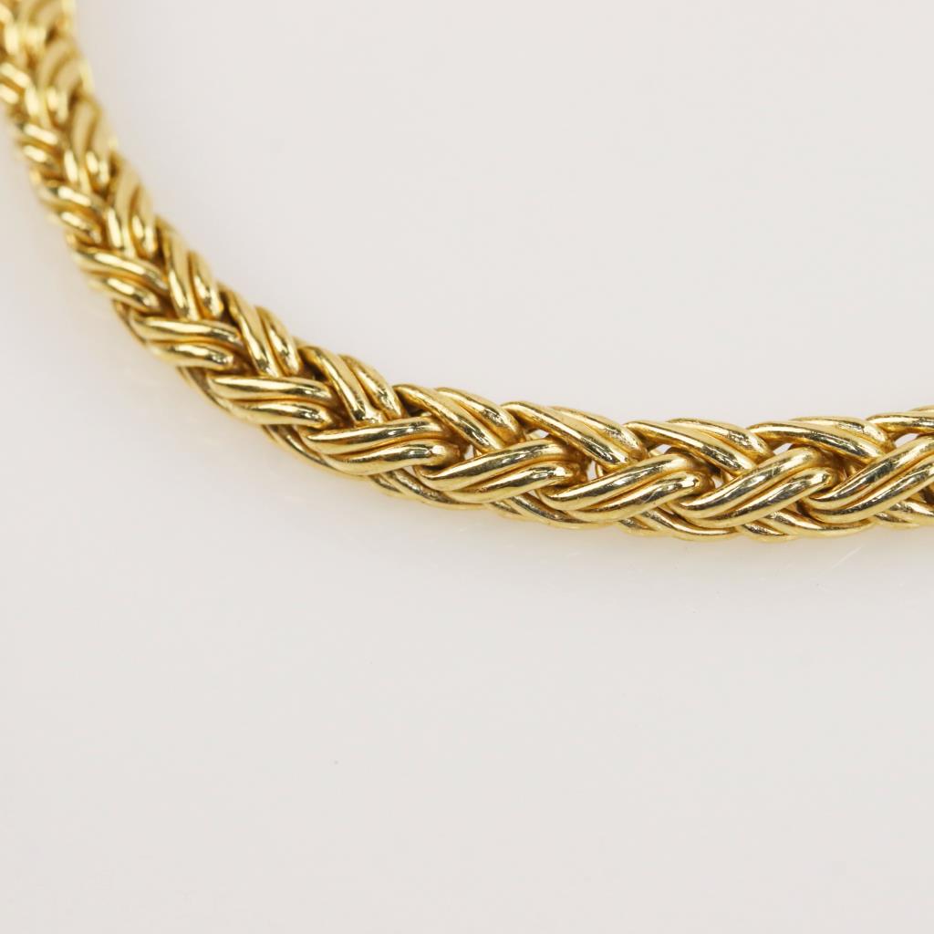 Tiffany And Co. 18kt Gold Wheat Chain Necklace-Evaluated By Our ...