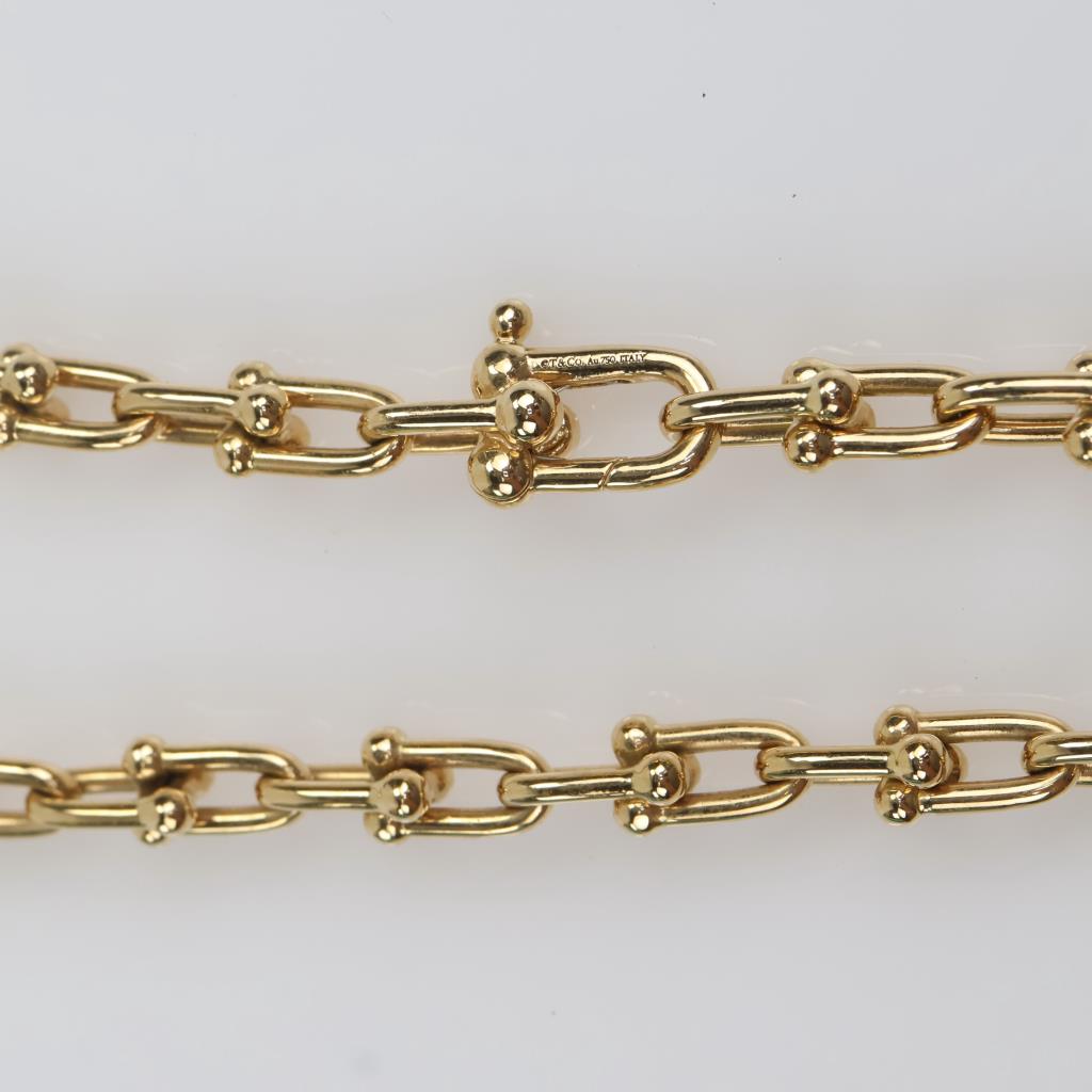 Tiffany & Co. 18kt Gold Hardware Link Necklace - Evaluated By Our ...