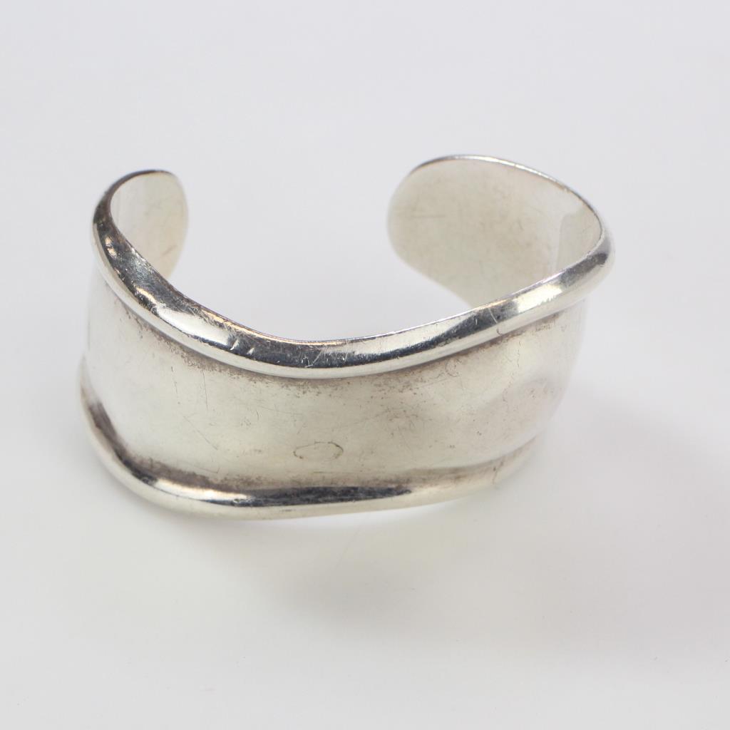 Tiffany & Co Silver Bone Cuff Bracelet 52.6g | Property Room
