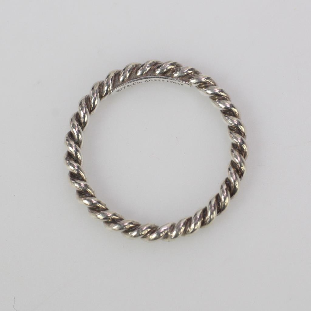 Tiffany & Co Silver Twisted Rope Ring, 1.84g | Property Room