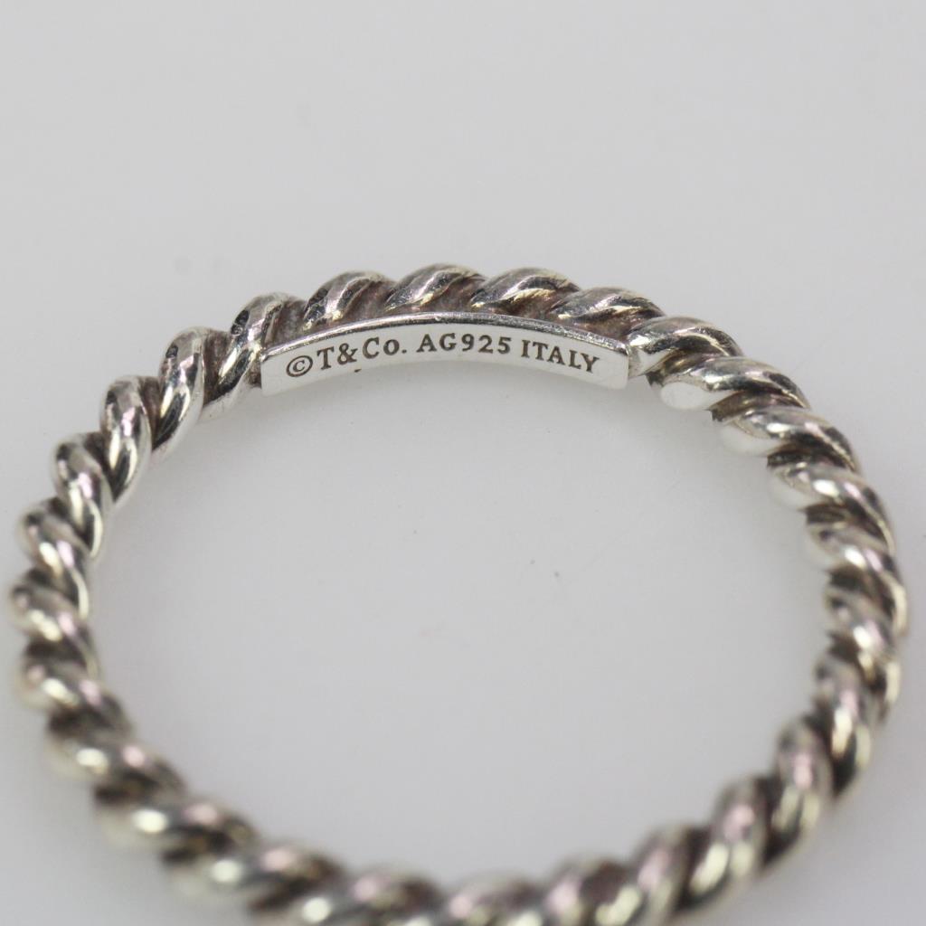 Tiffany & Co Silver Twisted Rope Ring, 1.84g | Property Room