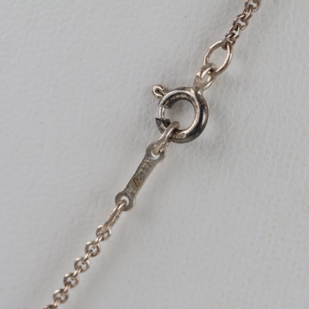 Tiffany & Co. Sterling Silver Elsa Peretti Letter "M" Pendant Necklace ...