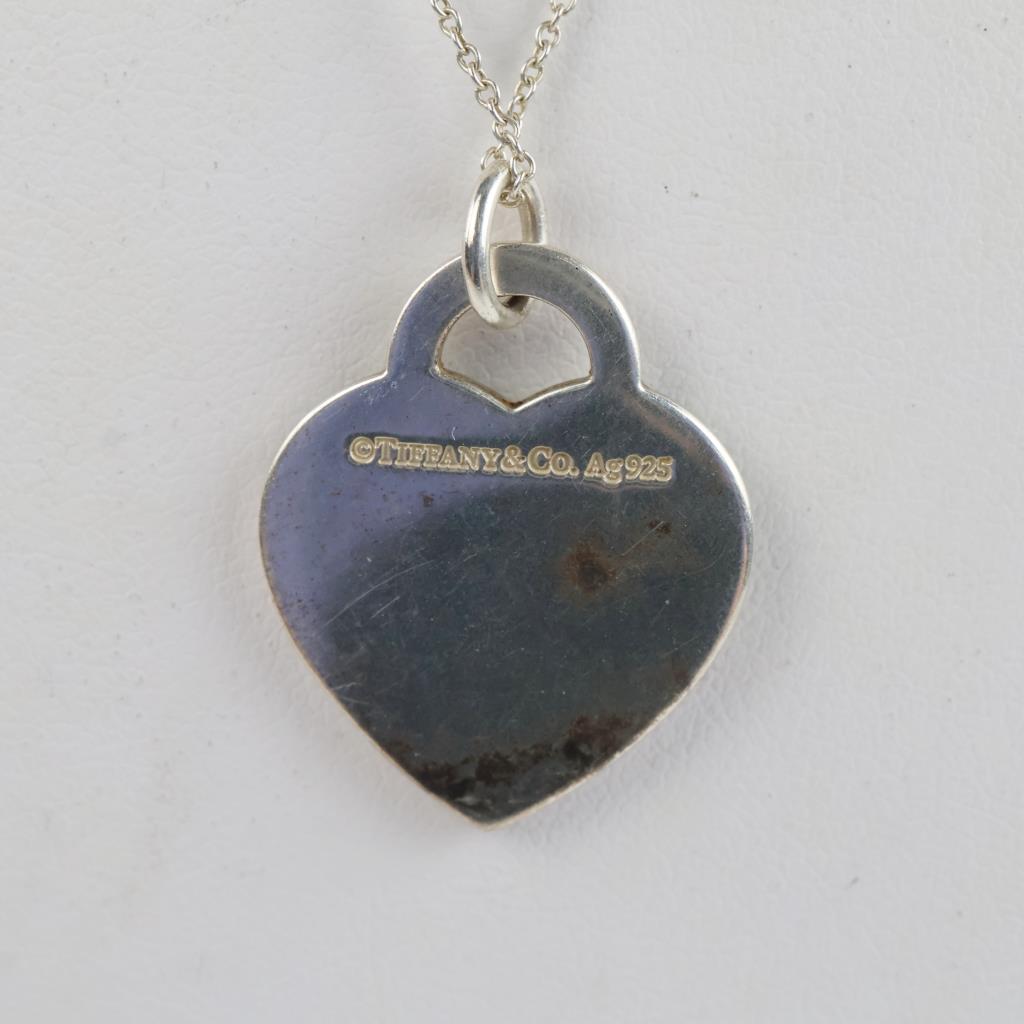 Tiffany & Co. Sterling Silver Enamel Heart Tag Return To Tiffany ...