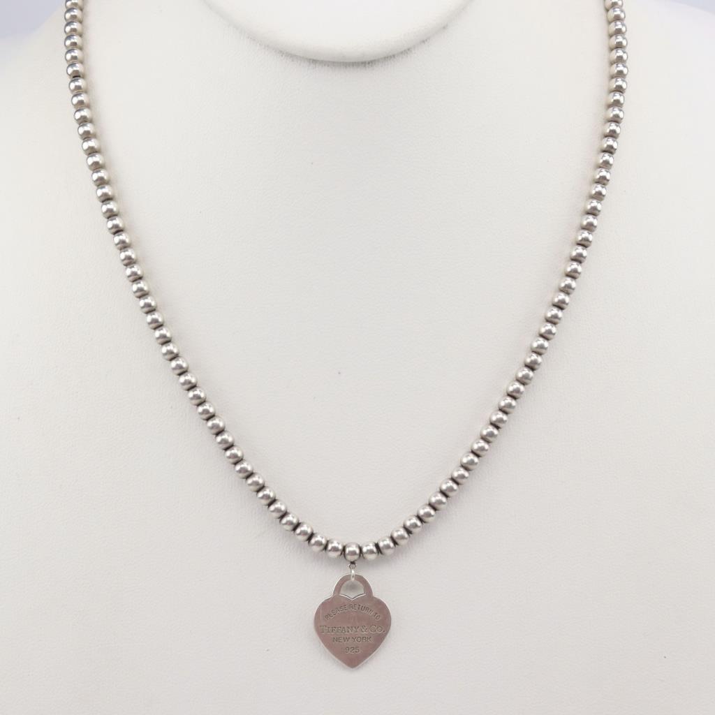 Tiffany & Co. Sterling Silver Return To Tiffany Beaded Necklace ...