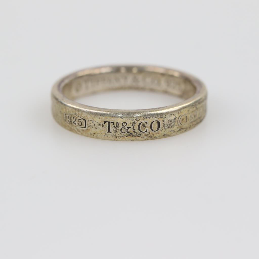 Tiffany & Co. Sterling Silver Tiffany 1837 Narrow Ring | Property Room