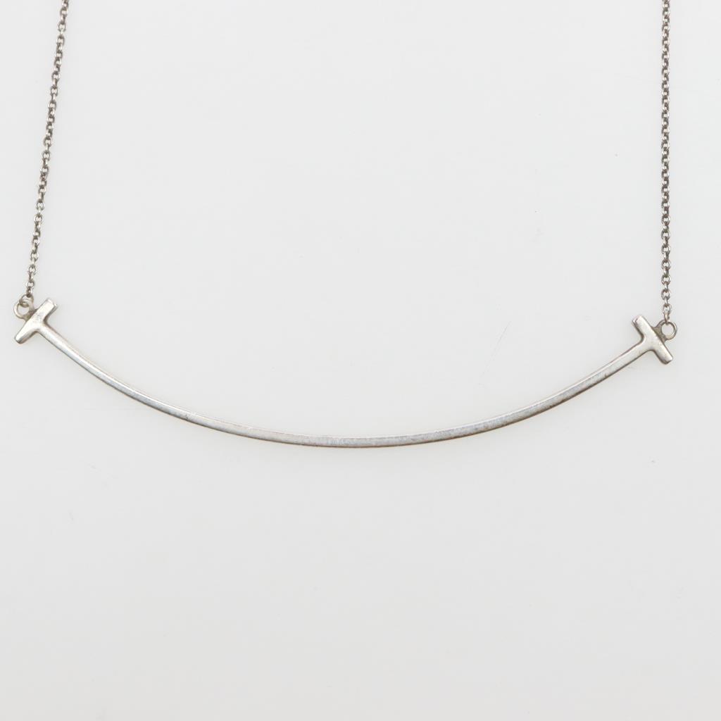 Tiffany & Co. Sterling Silver T-Smile Pendant Necklace | Property Room