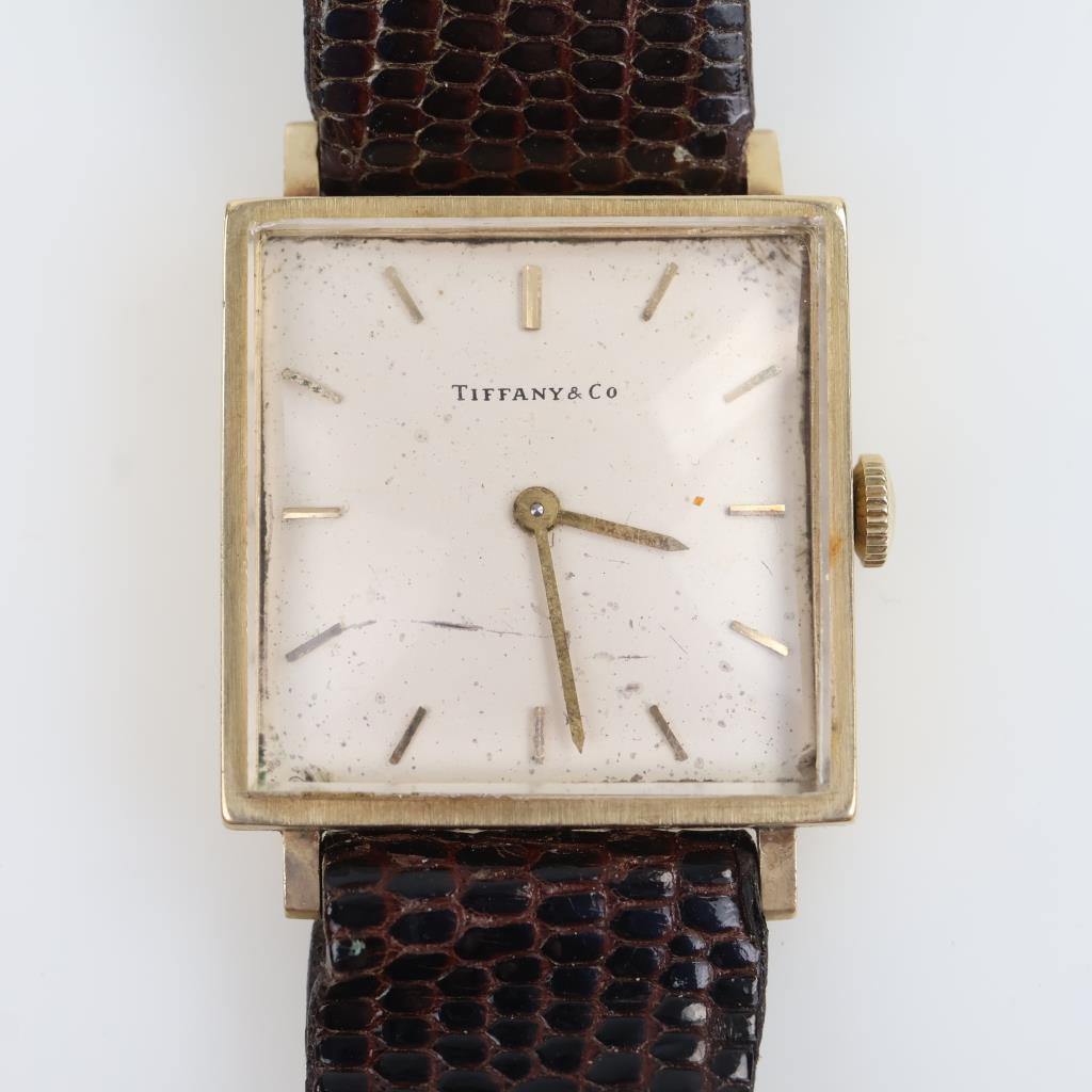 Tiffany & Co. Tank 14kt Gold Watch-Evaluated By Our Certified ...