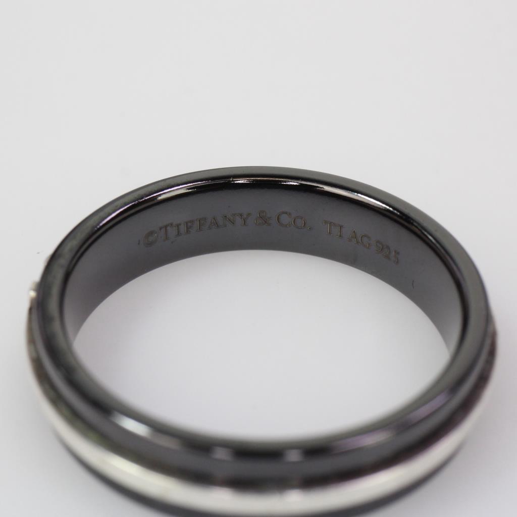 Tiffany & Co Titanium And Silver T Wide Ring, 4.70g | Property Room
