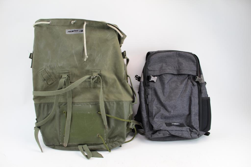 Timbuk2 Backpack & Large Green Utility Backpack; 2 Pieces | Property Room