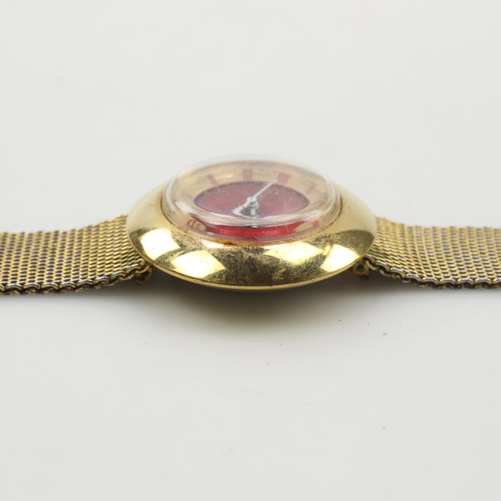 Timex Electric Red Dial 10kt Gold Watch | Property Room