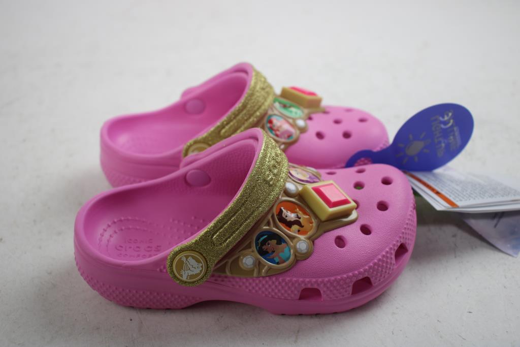 Toddler Girls Classic Disney Princess Light Up Crocs - Size C9 ...
