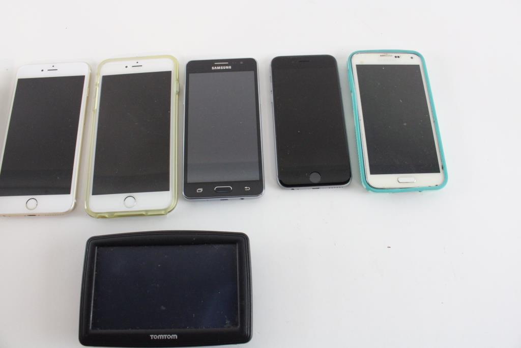 Tomtom GPS & Assorted Smartphones, 7 Pieces | Property Room