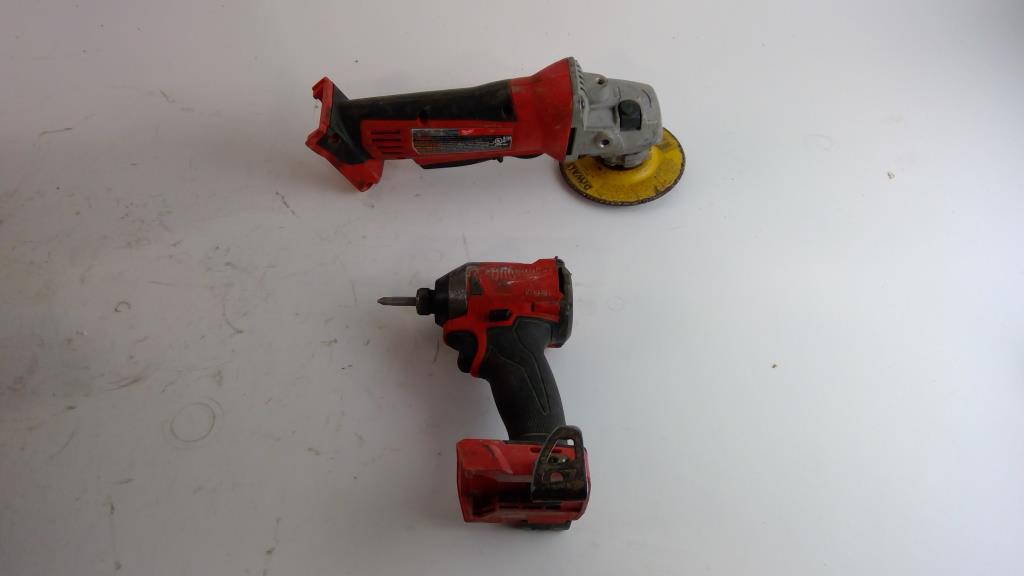 Tool Battery Chargers, Angle Grinder And More 5 Pieces | Property Room