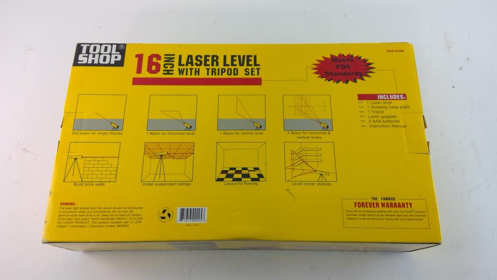 Tool Shop 16" Laser Level With Tripod | Property Room