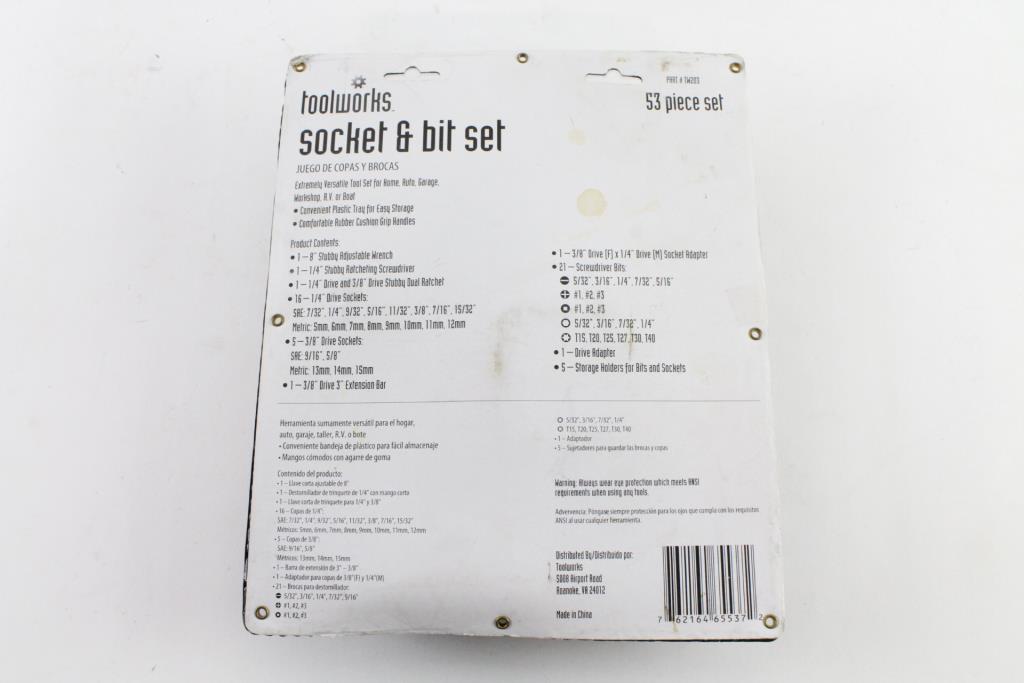 Tool Works 53 Piece Socket And Bit Set | Property Room