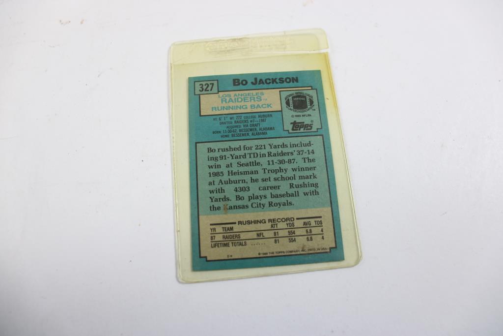 Topps Bo Jackson Super Rookie Footbal Player Card | Property Room