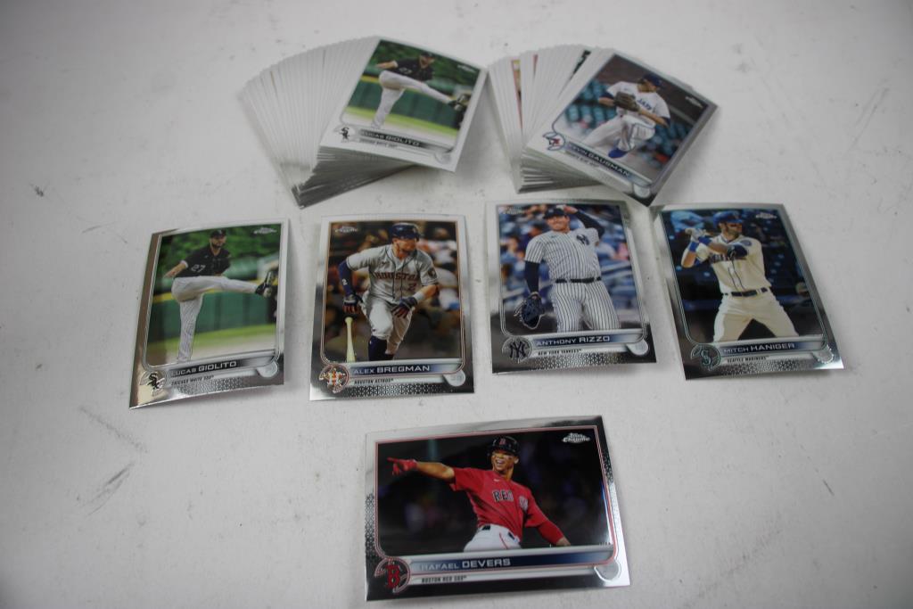 Topps Chrome MLB Trading Card Bulk Lot, 100+ Pieces | Property Room