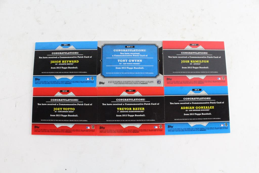 Topps Commemorative Patch Cards, 6 Pieces | Property Room
