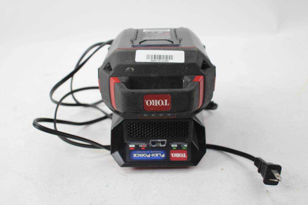 Toro 120V Battery Charger Flex-Force, With Flex-Force 60V 2.5Ah Battery ...