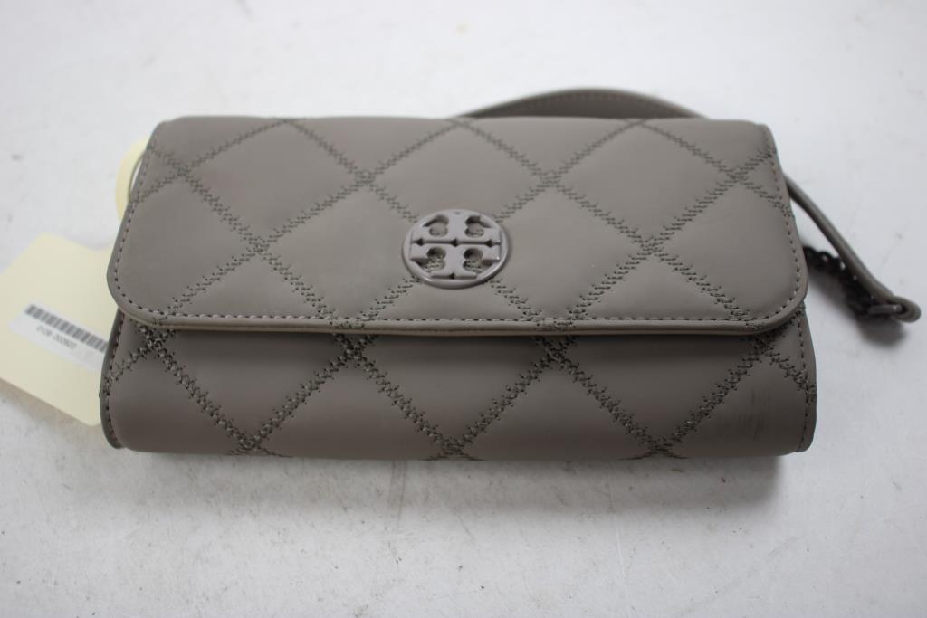 Tory Burch Women's Chain Wallet, Gray Heron | Property Room