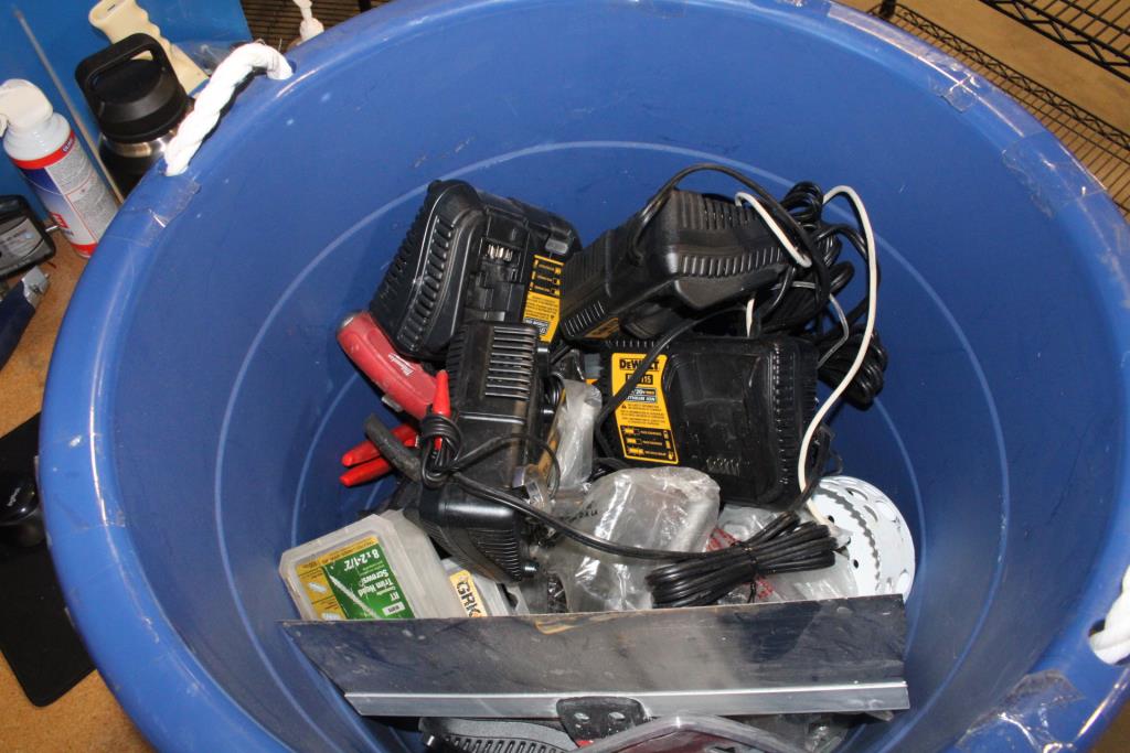 Tote With Tools, Battery Chargers & More, 10+ Pieces | Property Room