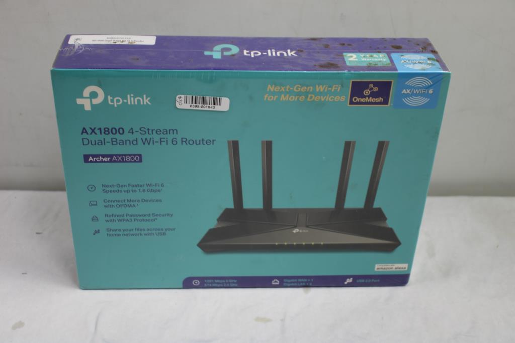 Tp-Link AX1800 4-Stream Dual-Band Wi-fi 6 Router | Property Room